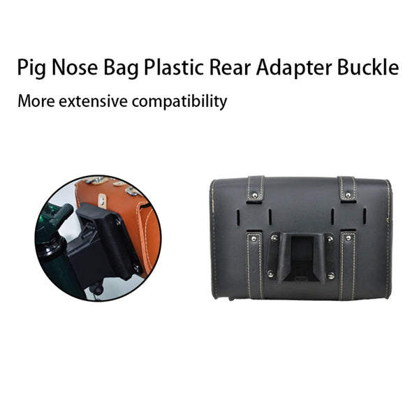 Litepro Black Retro Leather Handlebar Bag with Black Buckle,For Brompt ...