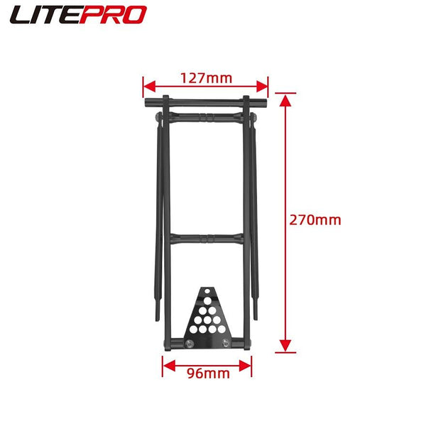 Litepro For Brompton Bicycle Foldable Rear Rack Portable Luggage Shelf ...