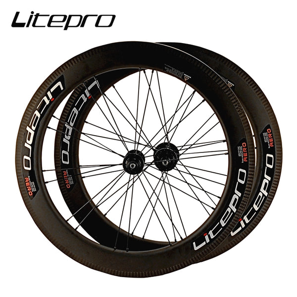 Litepro-Litepro AERO 40MM Carbon Fiber Wheels 20Inch 406 451 349 V Dis ...